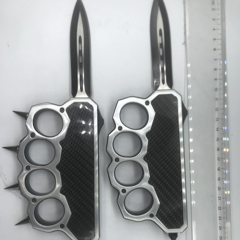 Couteau Tactique OTF Trench Poing Américain – Couteau Automatique à ...